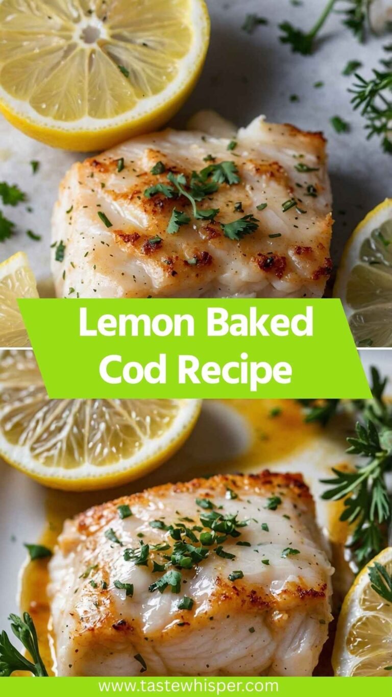 Lemon Baked Cod Recipe - Taste Whisper